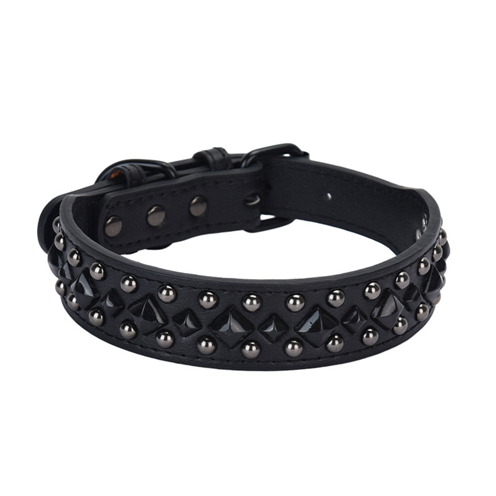 Rusts Resistant Metal Rivets Collar Heavy Type Leather Minimalists Dog ...