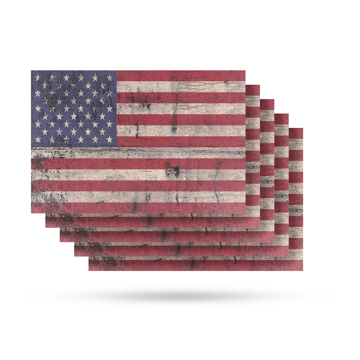 Rusty American Flag Vinyl Decal 5 Pack of 18 Inch x 24 Inch ...