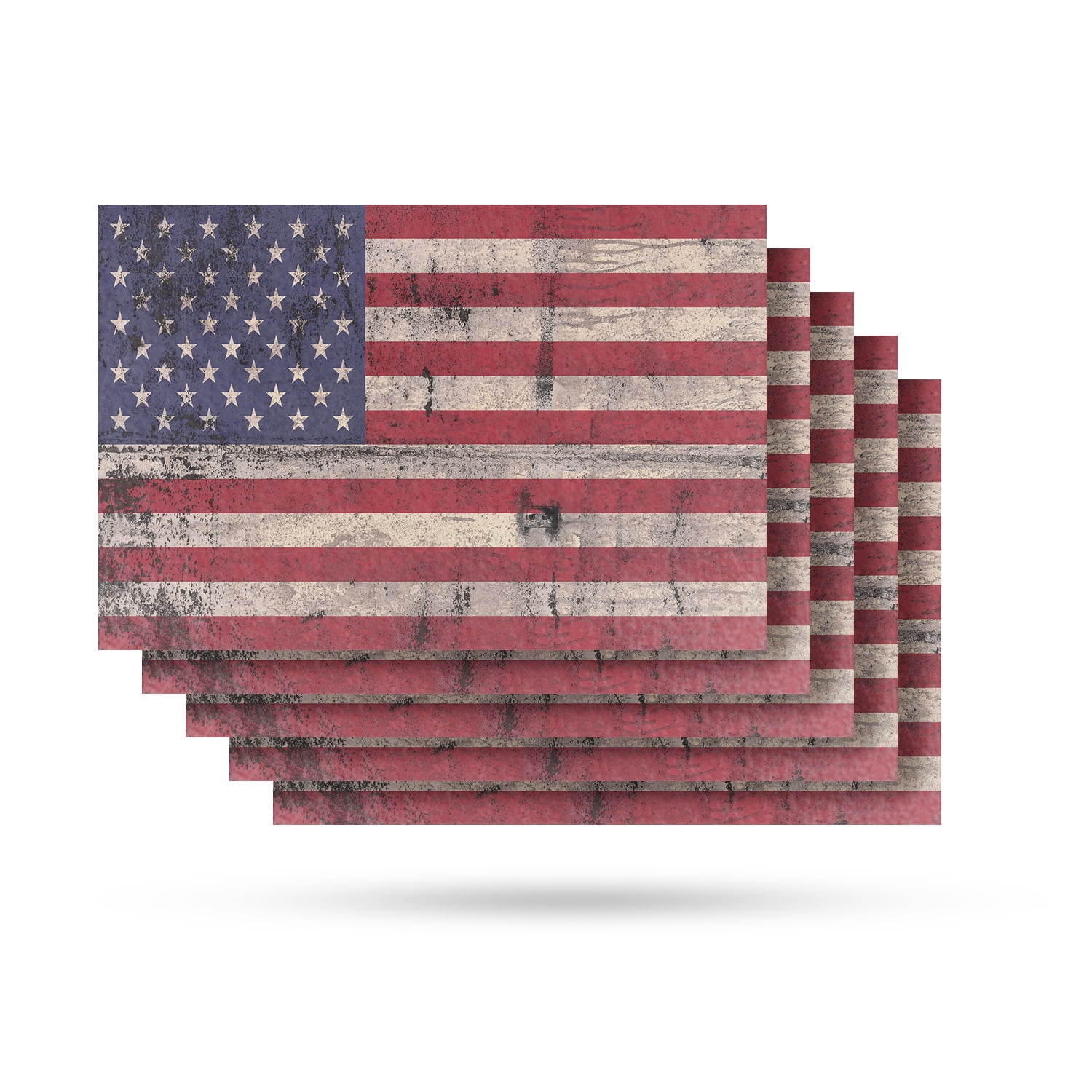 Rusty American Flag Vinyl Decal 5 Pack of 24 Inch x 36 Inch ...