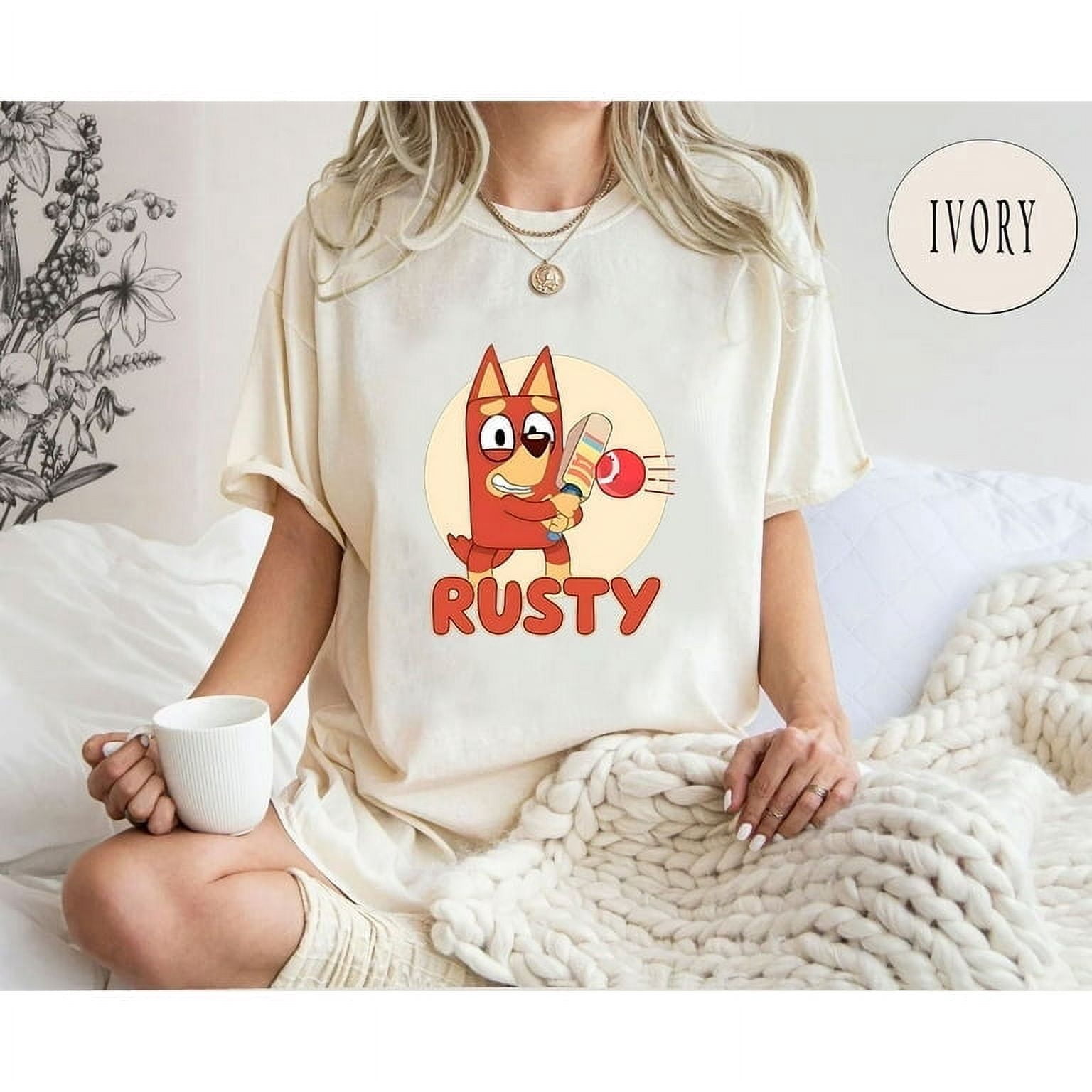 Rusty Bluey Shirt, Bluey Shirt, Bluey And Bingo Shirt Comfort Colors ...