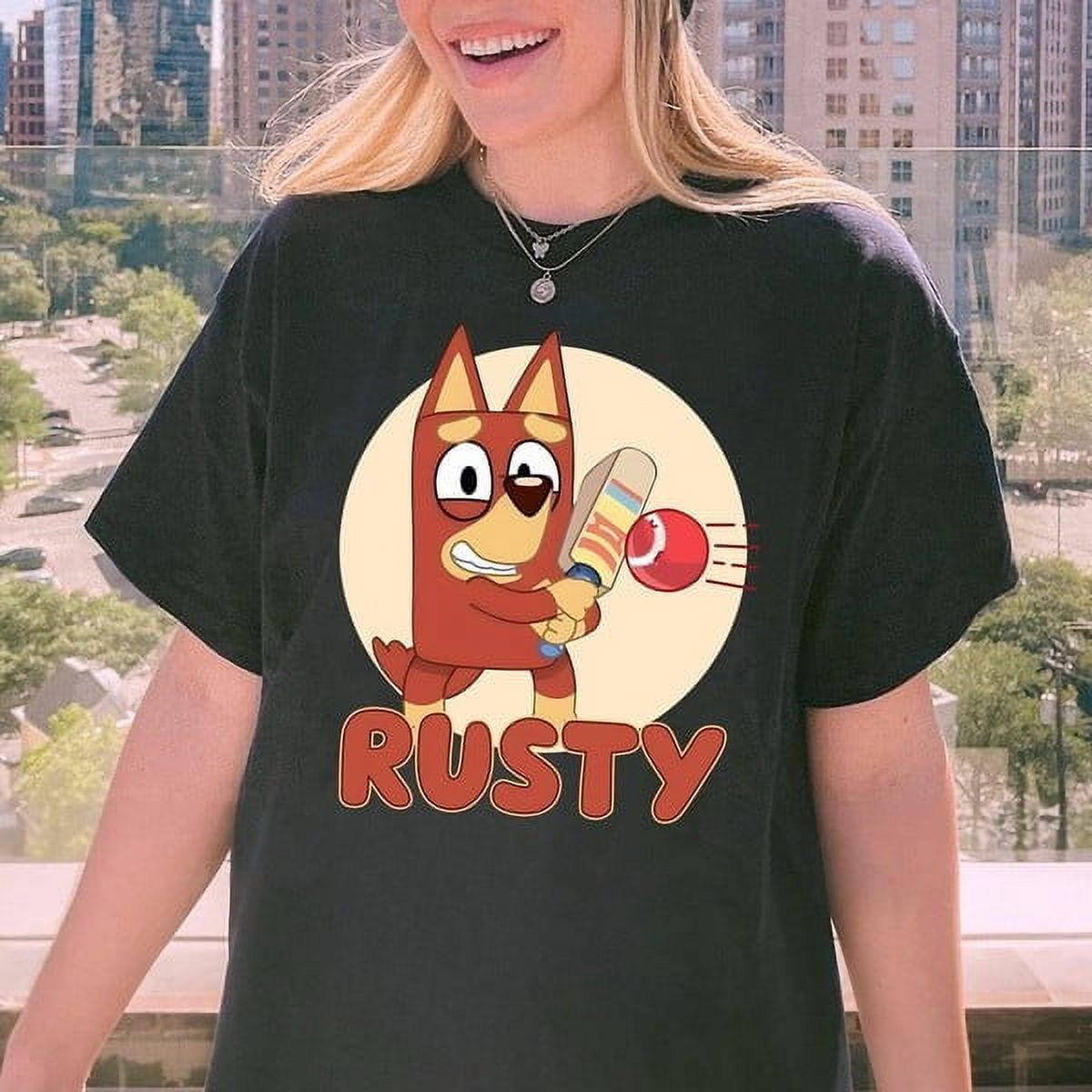 Rusty Bluey Shirt, Bluey Shirt, Bluey And Bingo Shirt, Unisex Tshirt Size S NewFunny Birthday ...