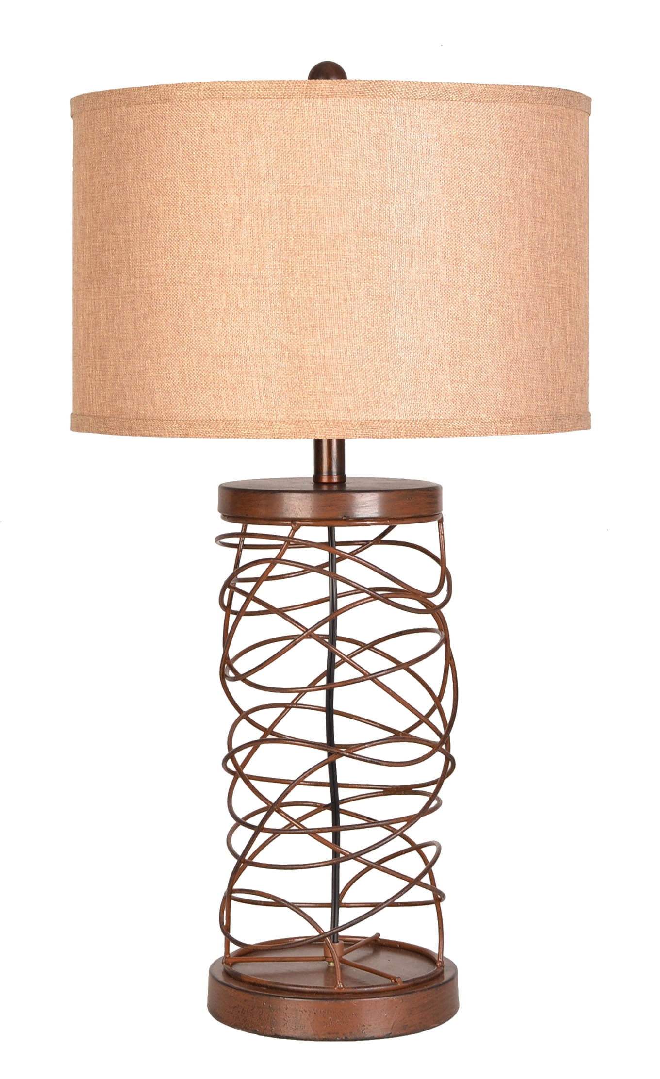 Cooper Ridge 28.5" Rusty Color Metal Table Lamp with Drum Shade ...