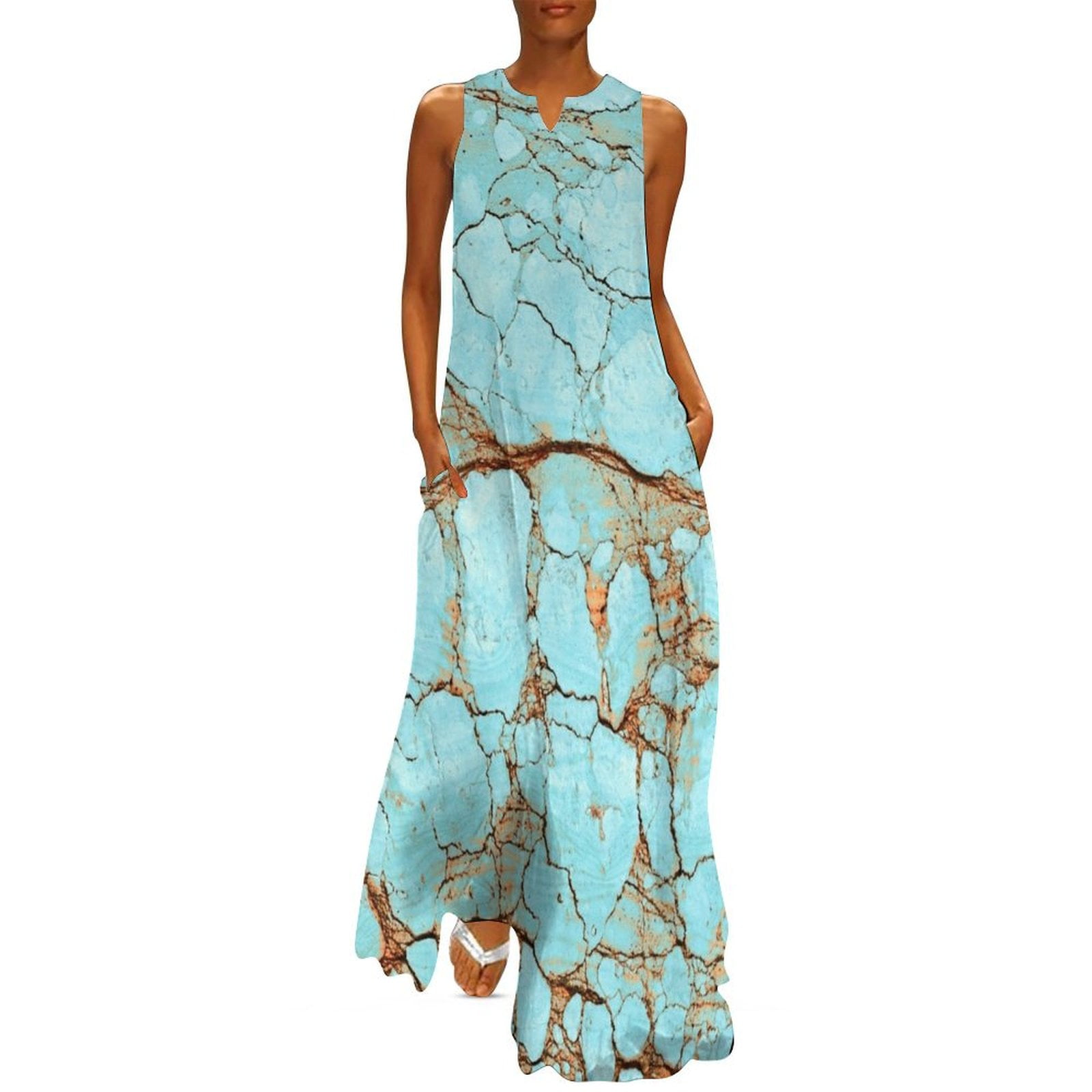 Rusty Cracked Turquoise Long Dress wedding dresses for parties elegant ...