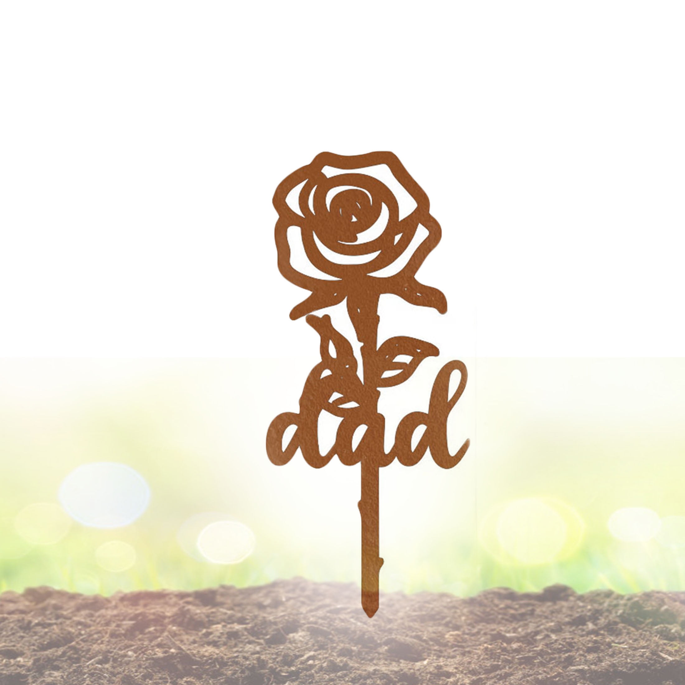 Rusty Craft Rose-Shaped Garden Tombstone Decoration Cemetery Tombstone ...