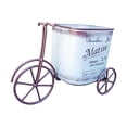 Rusty Metal Bicycles Bucket Planter Rolling Flowers Cart Decorative ...