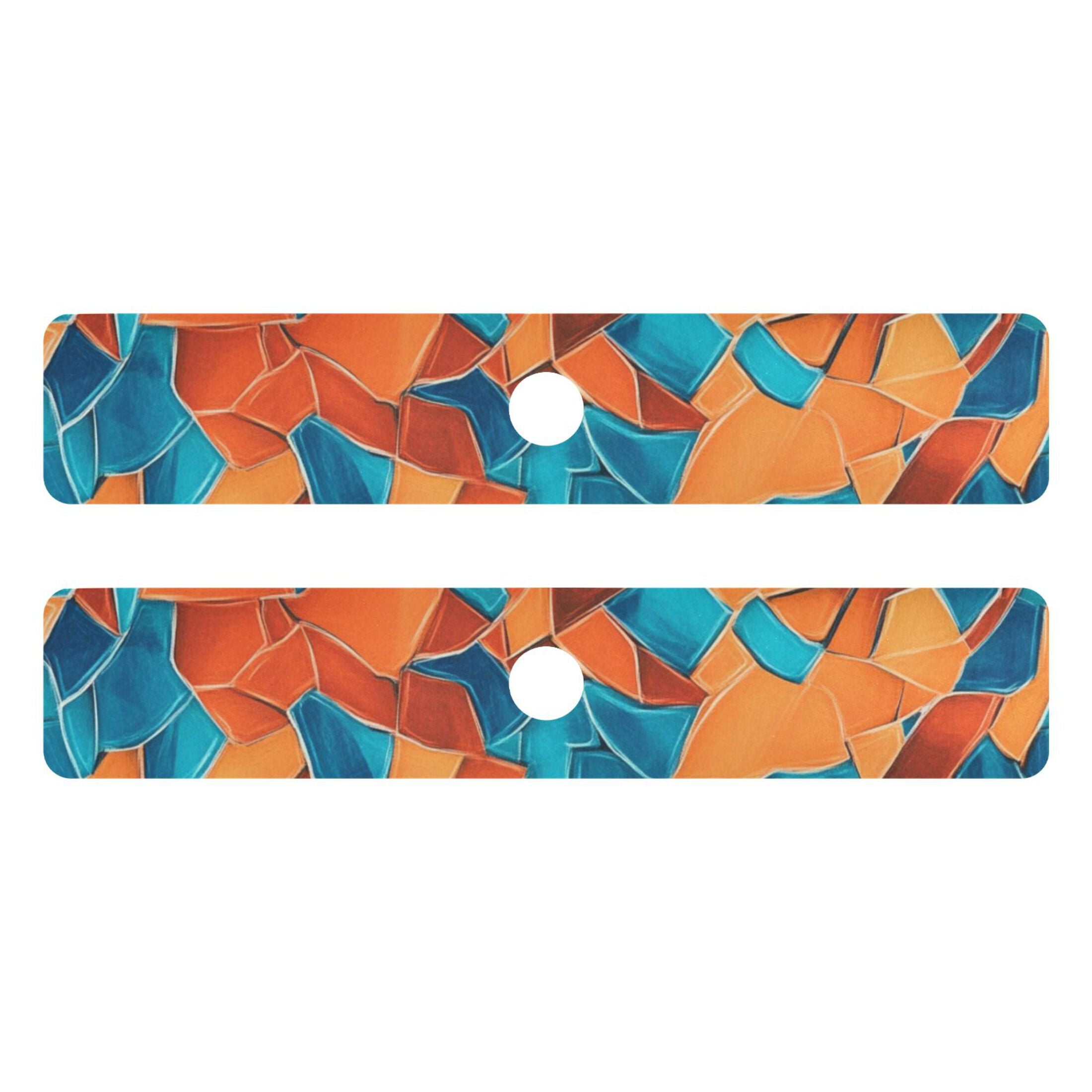 Rusty Orange and Turquoise Blue Random Kitchen Sink Splash Guard ...