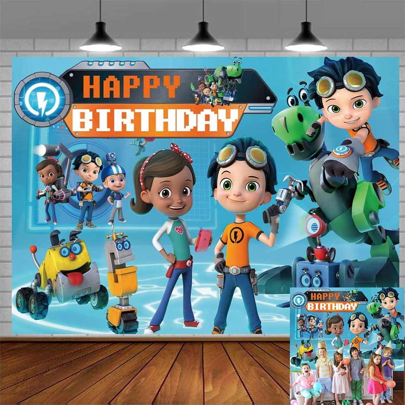 Rusty Rivets Backdrop Banner Party Supplies Post Birthday Decorations ...