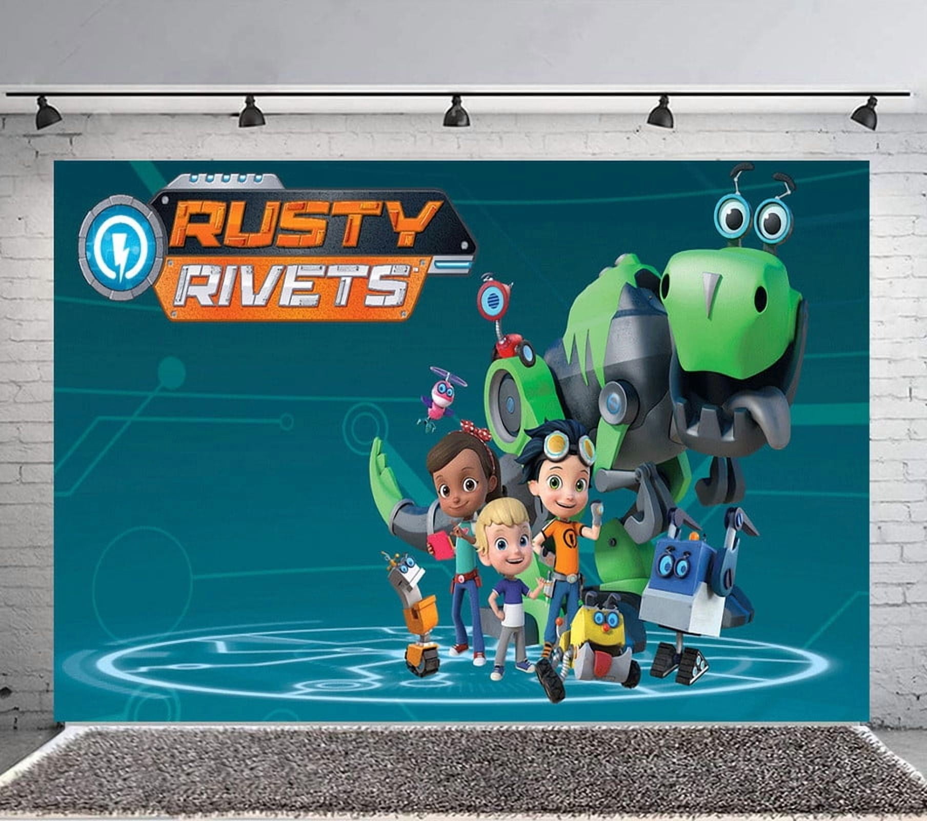 Rusty Rivets Backdrop Banner Party Supplies Poster Movie Theme ...