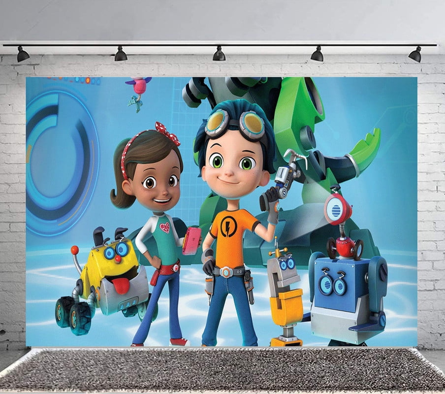 Rusty Rivets Backdrop Banner Party Supplies Poster Movie Theme ...