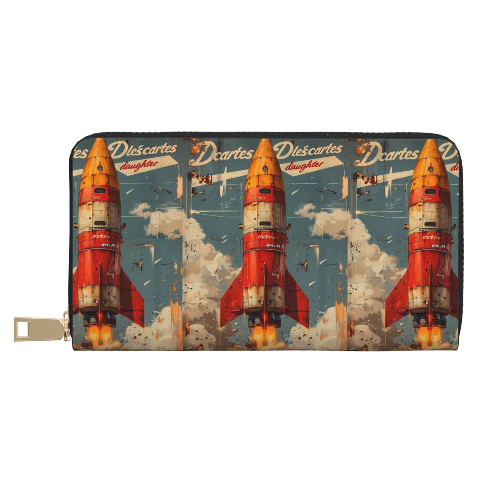 Rusty Rocket Launch Wallet Women, Leather Bifold Multi Card Wallet ...