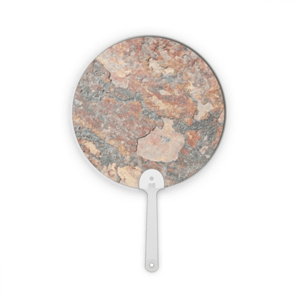 Rusty Rough Iron Texture Rust Plastic Round Handheld Fan Decorations ...