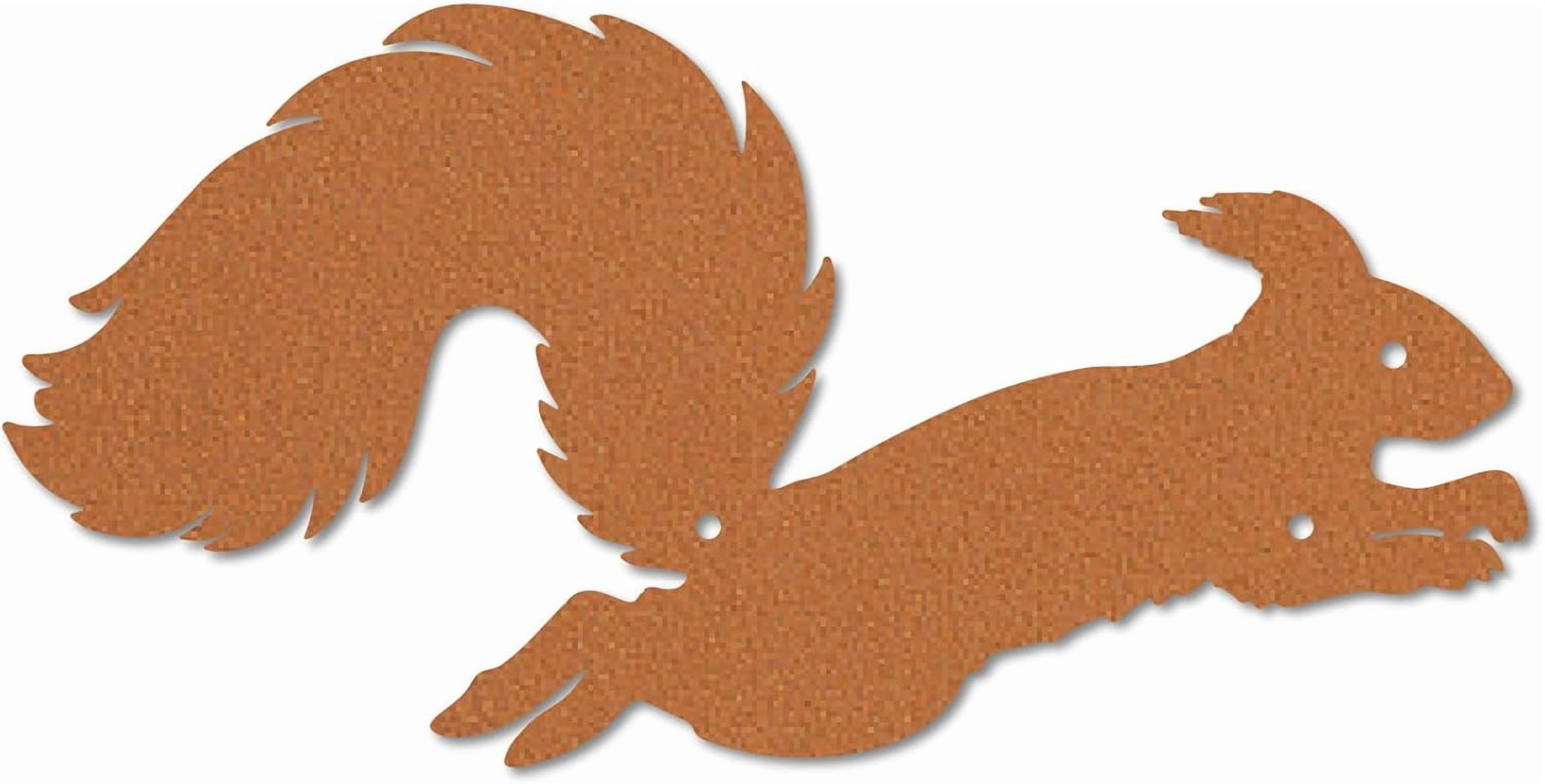 Rusty Squirrel Silhouette Metal Squirrel Statue Wall Art Decoration ...