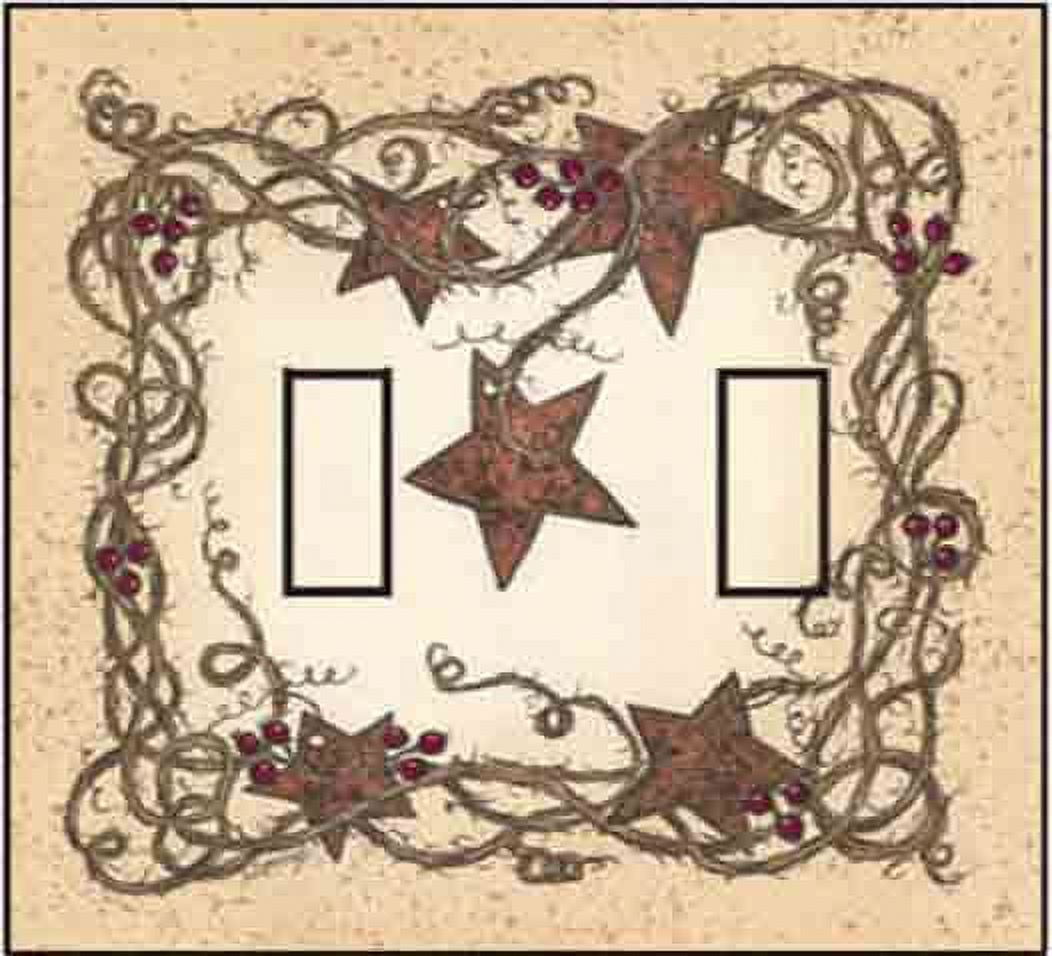 Rusty Stars Double Toggle SwitchStix Peel and Stick Art Deco Switch ...