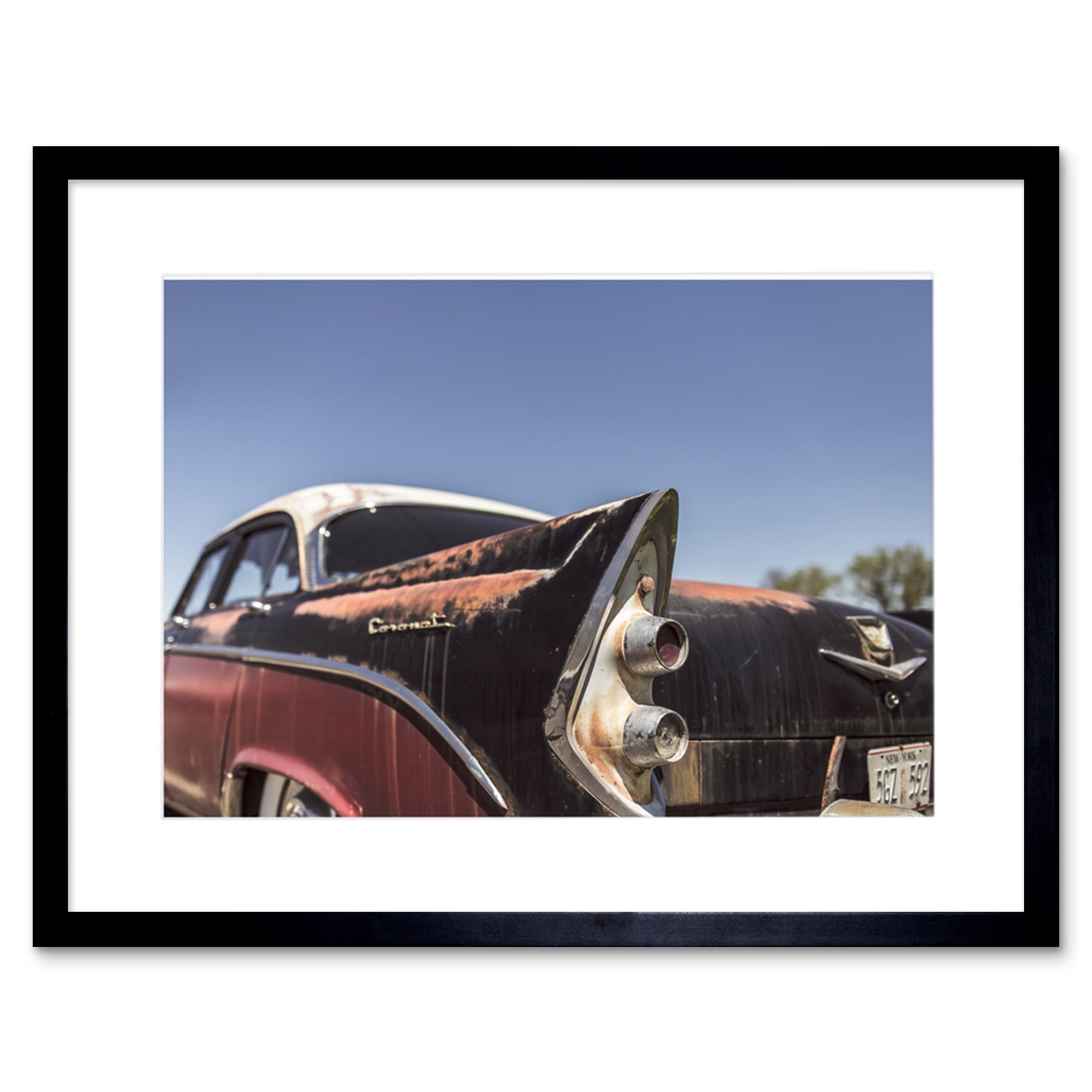 Rusty Vintage Coronet Car Framed Wall Art Print - Walmart.com