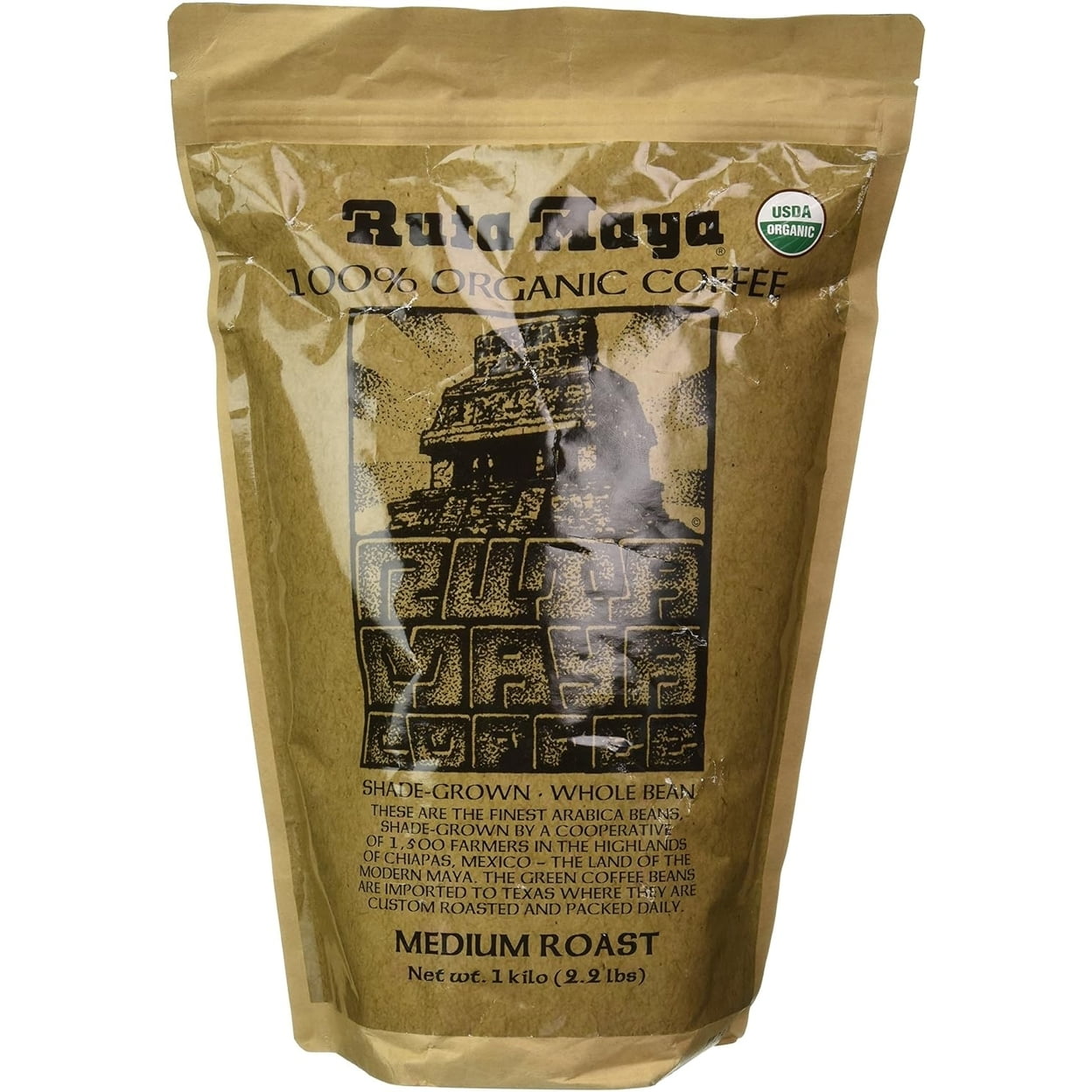Ruta Maya Smooth Organic Medium Roast Coffee 2.2 Pounds, Handpicked 100 ...