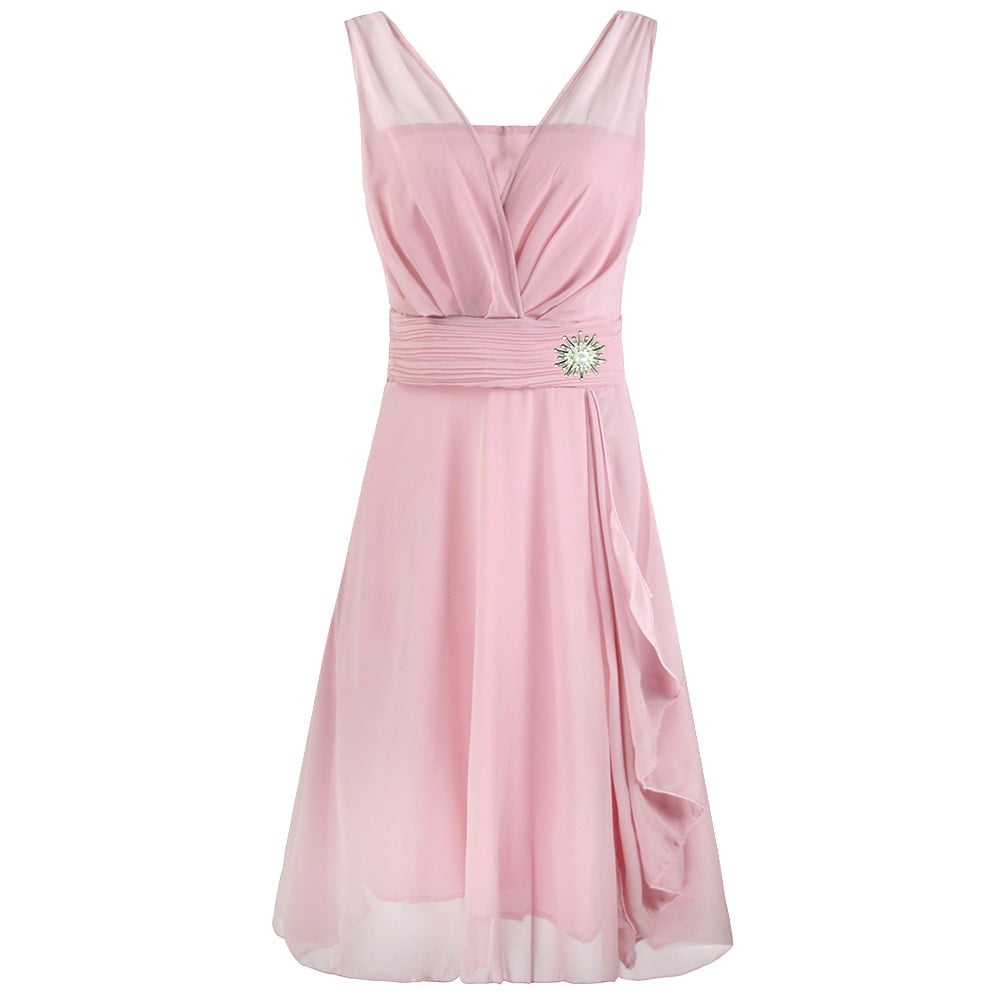 Rutainlusire Womens Dresses Women Formal Wedding Bridesmaid High-waist ...