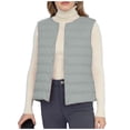 Rutainlusire Womens Fashion Solid Color Warm Sleeveless Puffer Jackets ...