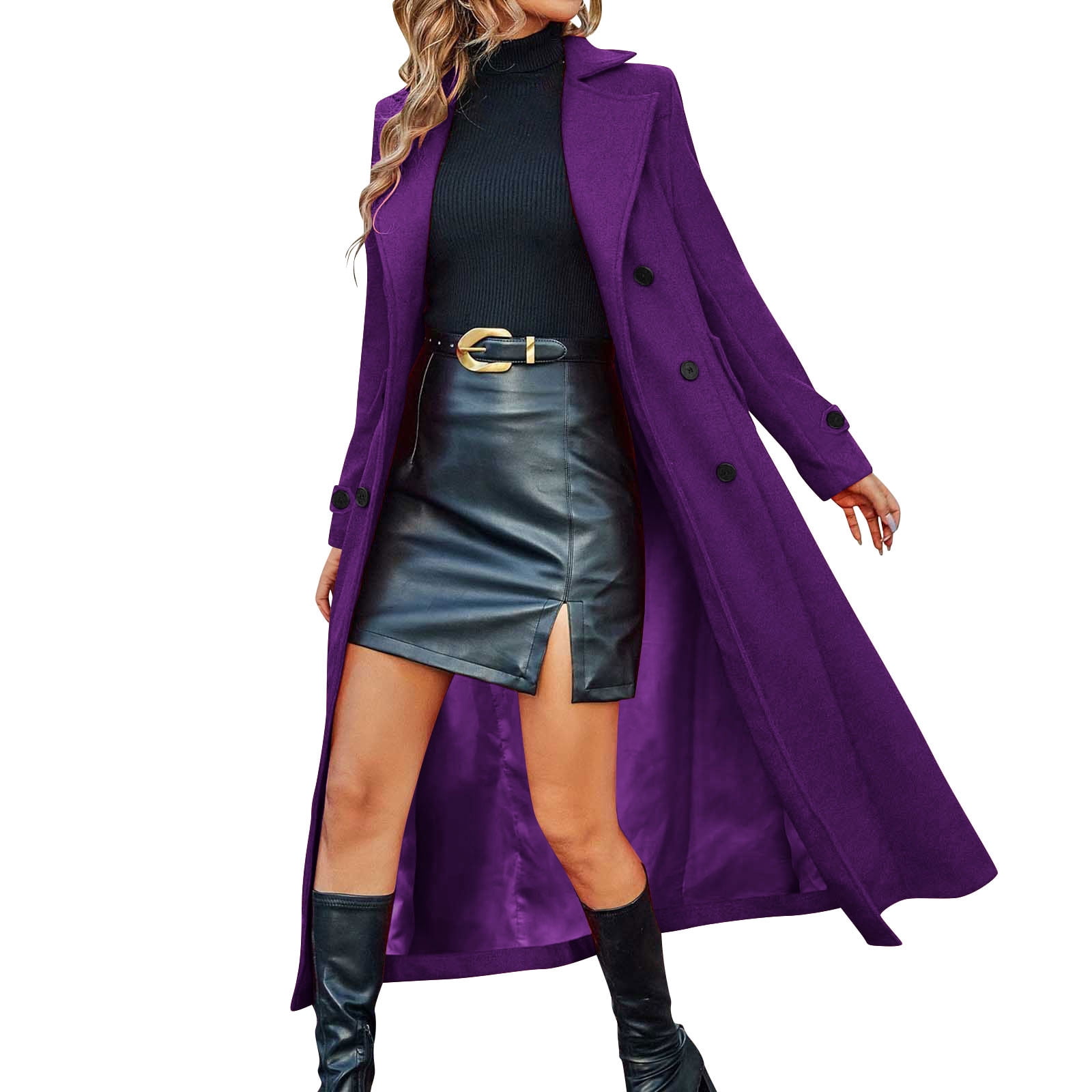 Rutainlusire Womens Fashion Warm Long-Length Comfy Coat Jackets Womens ...