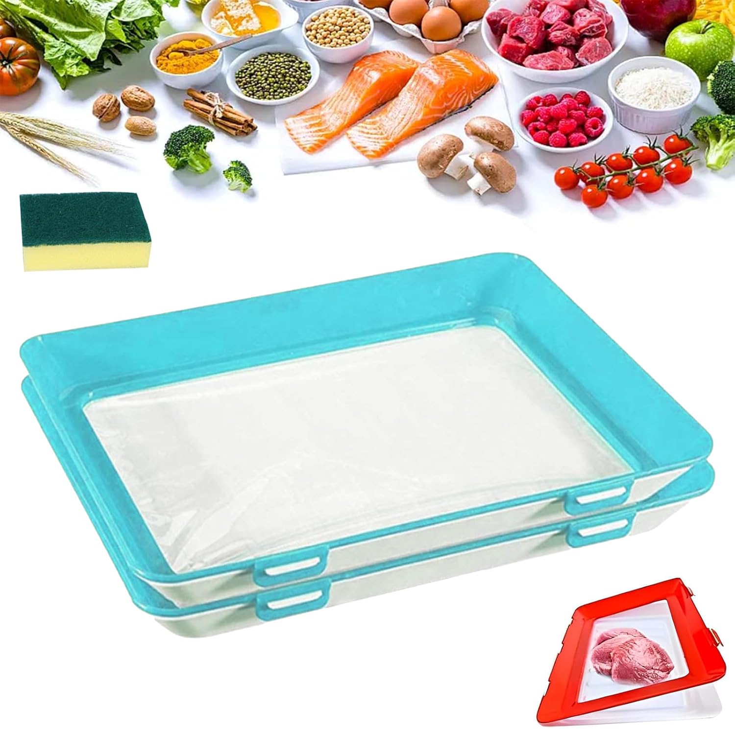 Rutari Reusable Food Preserving Tray, Food Preservation Tray, Foods ...