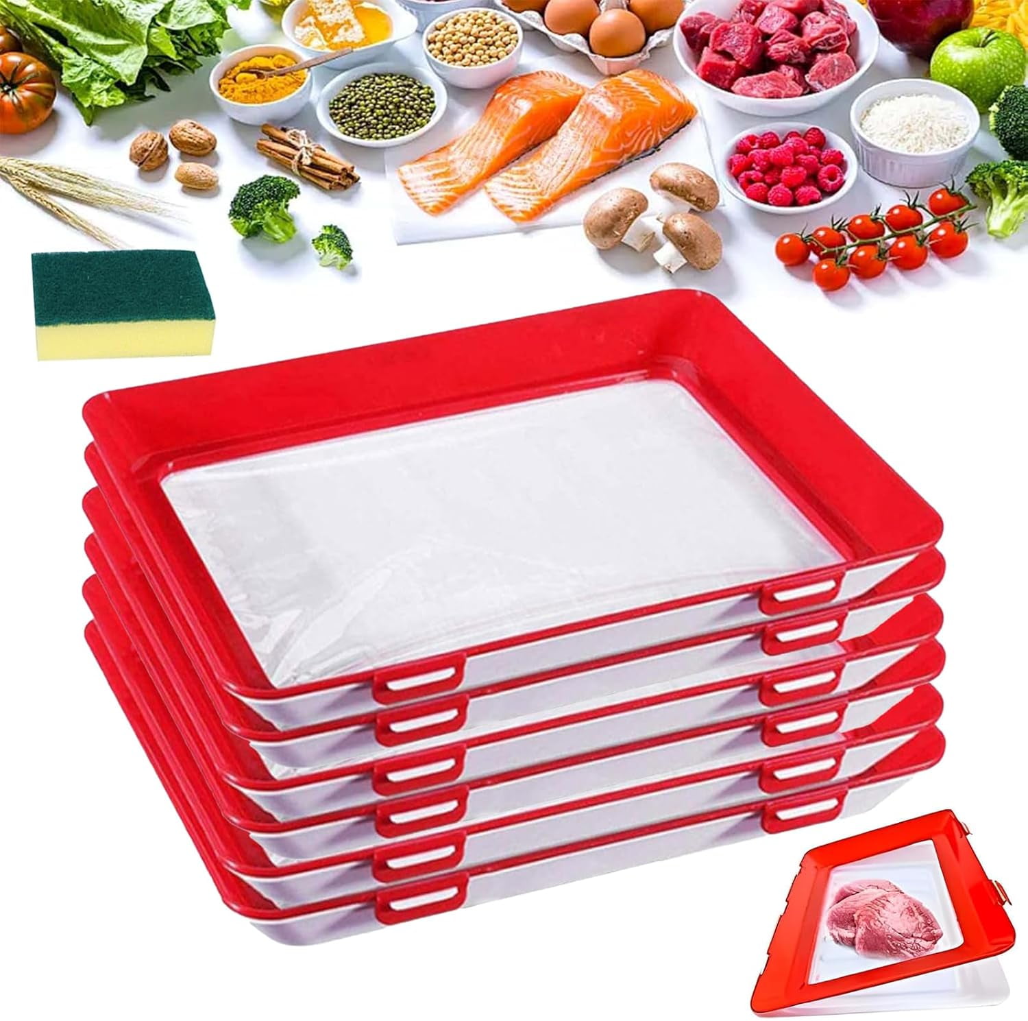 Rutari Reusable Food Preserving Tray, Food Preservation Tray, Foods ...