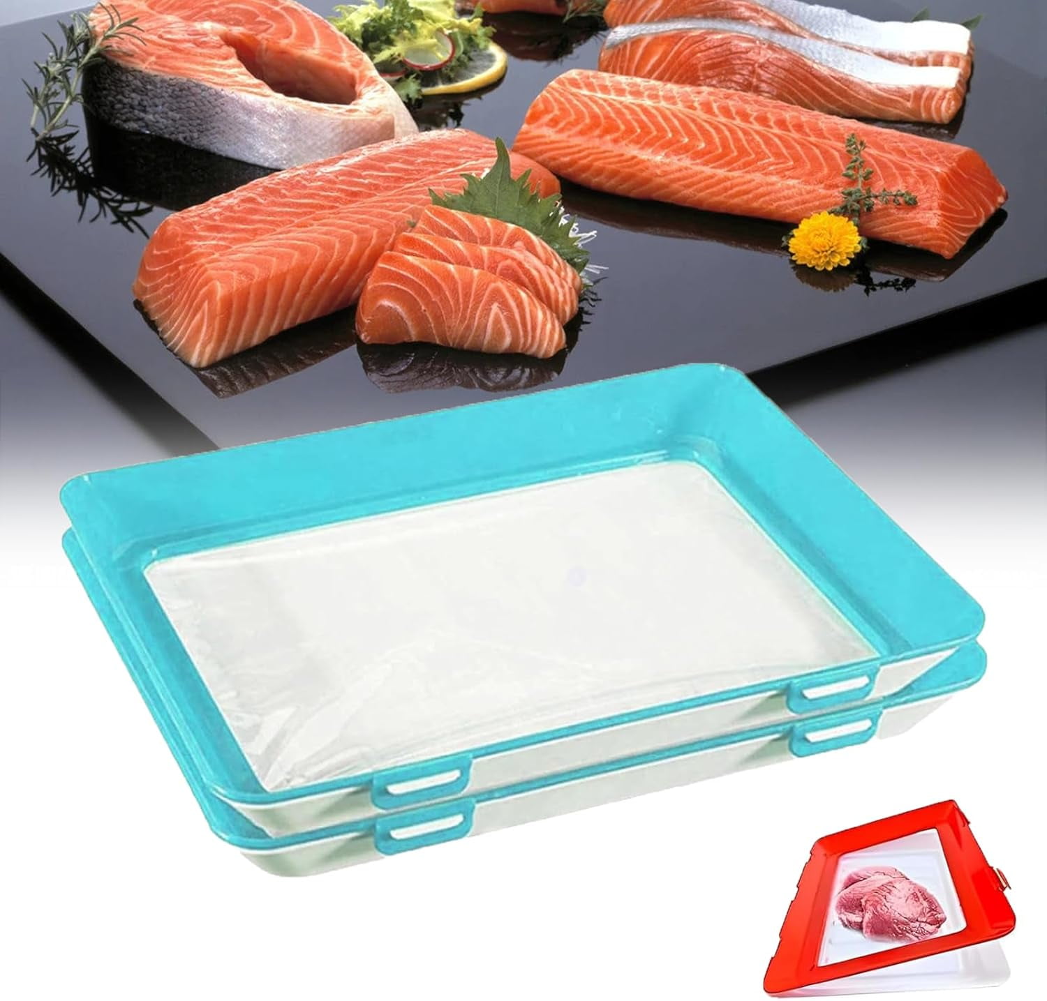 Rutari Reusable Food Preserving Tray, Food Preservation Tray, Stackable ...