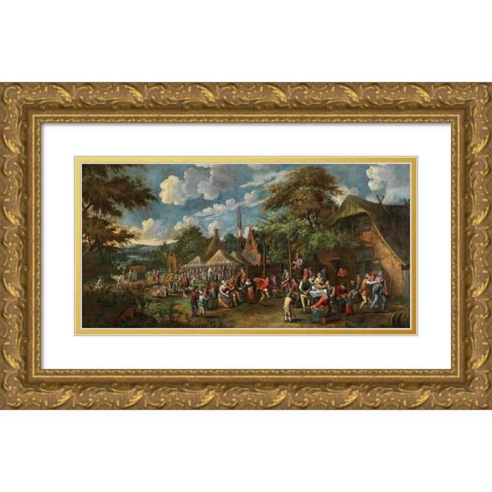 Rutger Verburgh 14x9 Gold Ornate Wood Frame and Double Matted Museum ...