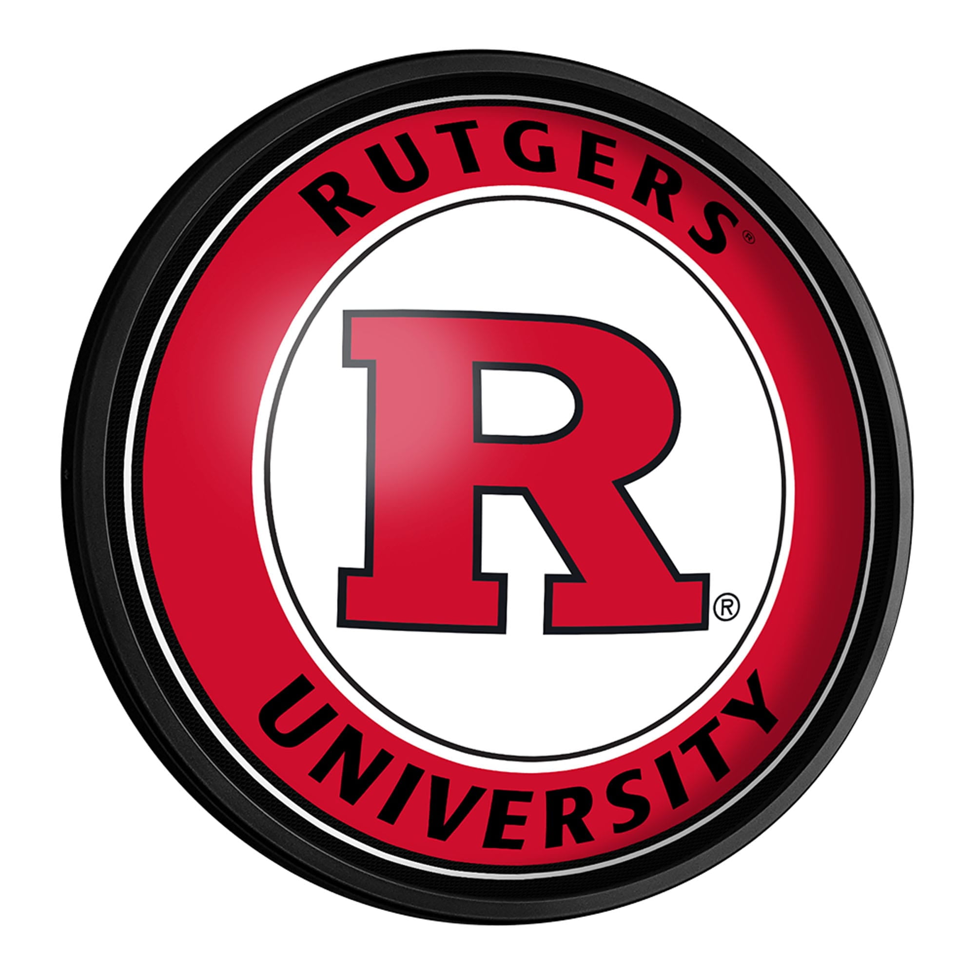 Rutgers Scarlet Knights 18'' Round Slimline Illuminated Wall Sign ...