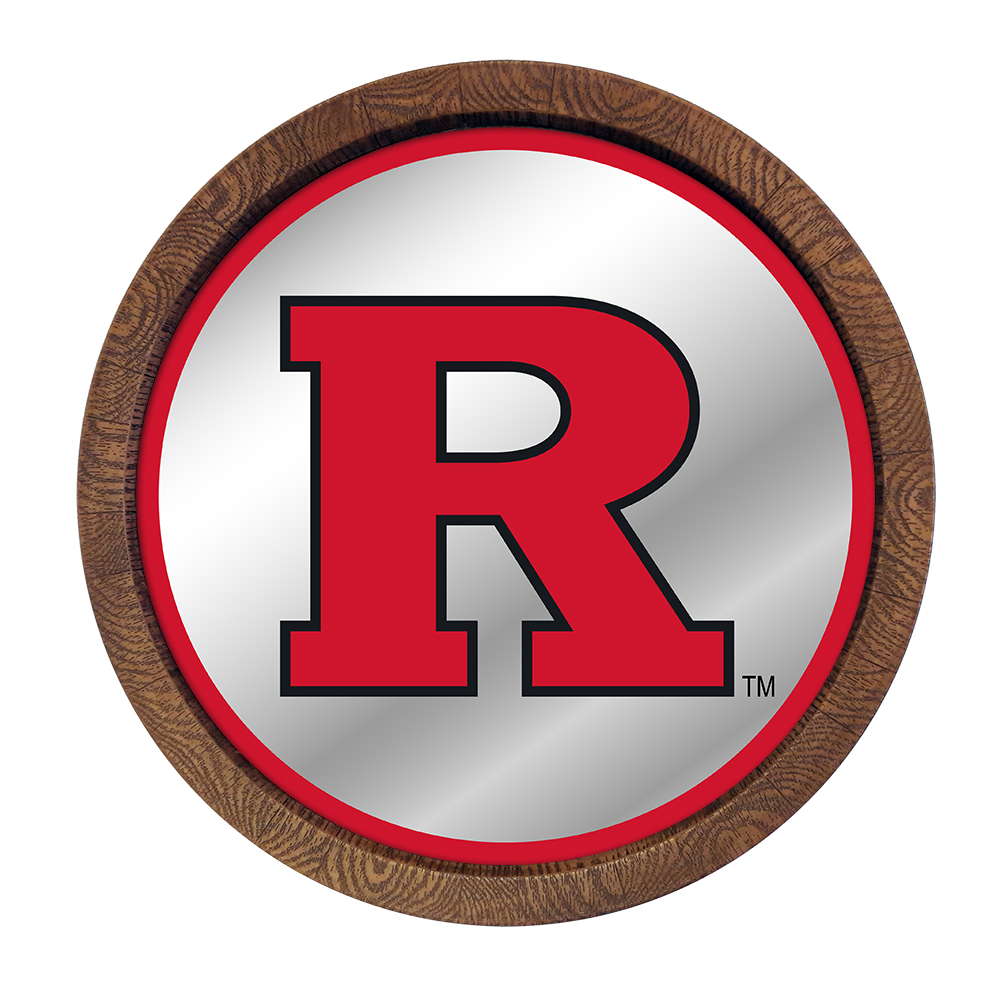 Rutgers Scarlet Knights: Mirrored Barrel Top Mirrored Wall Sign ...