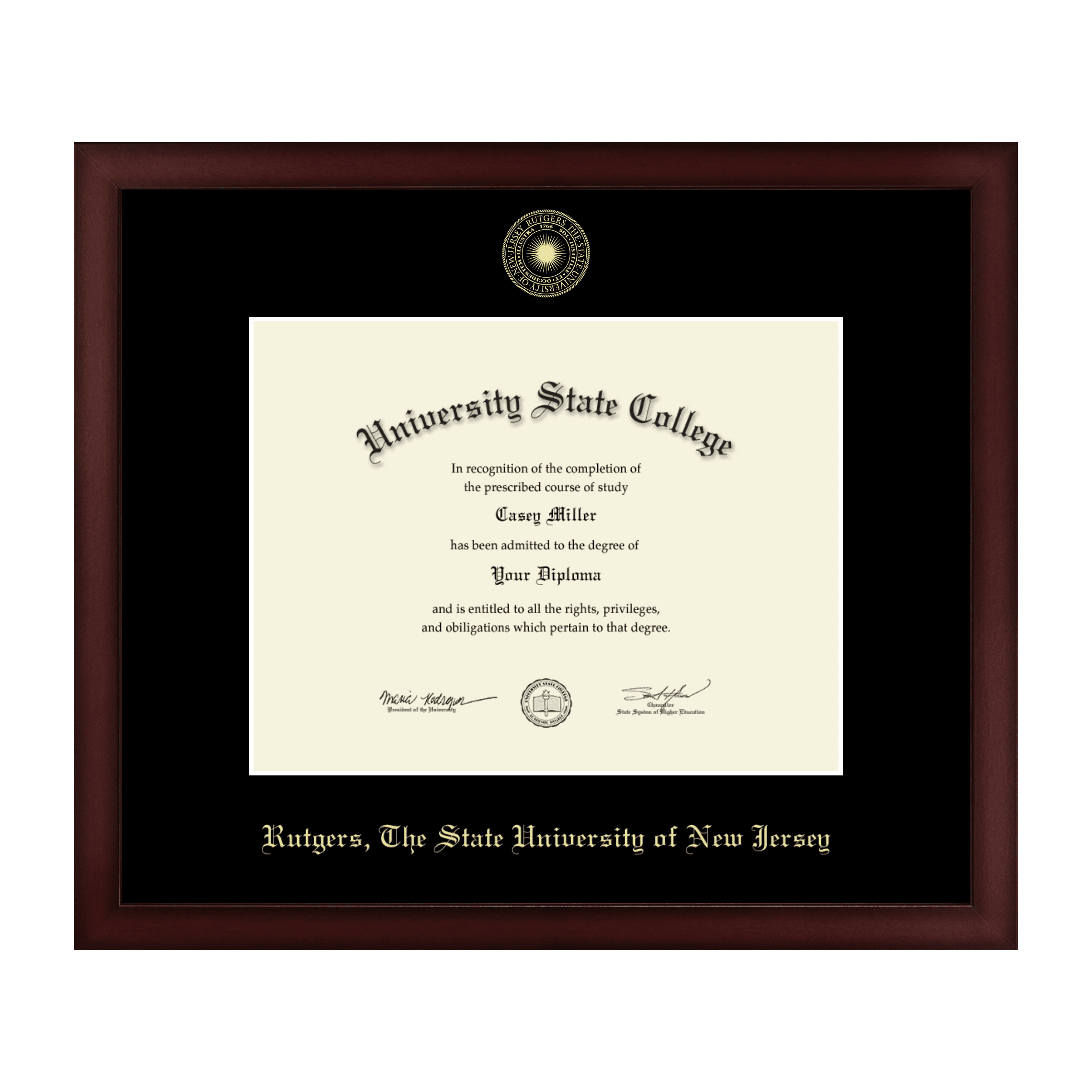 Framerly - Rutgers University 11w x 8.5h Diploma Frame - Fits bachelor ...