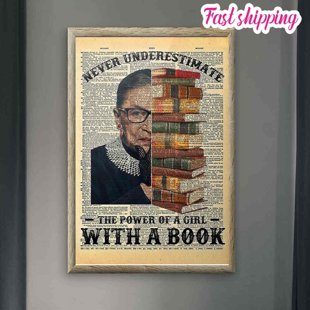 Ruth Bader Ginsburg Power Of A Girl With A Book Poster Prints Poster ...