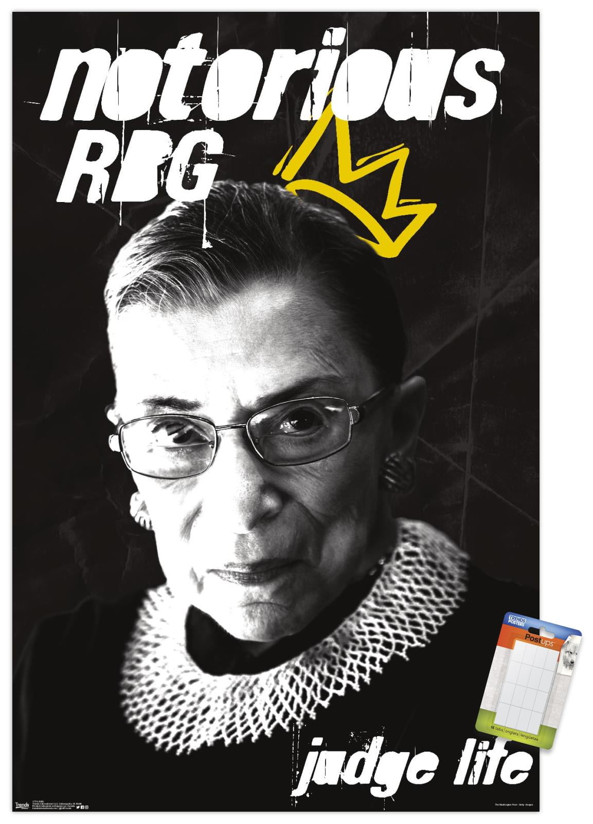 Ruth Bader Ginsburg (RBG) Wall Poster, 14.725" x 22.375" - Walmart.com