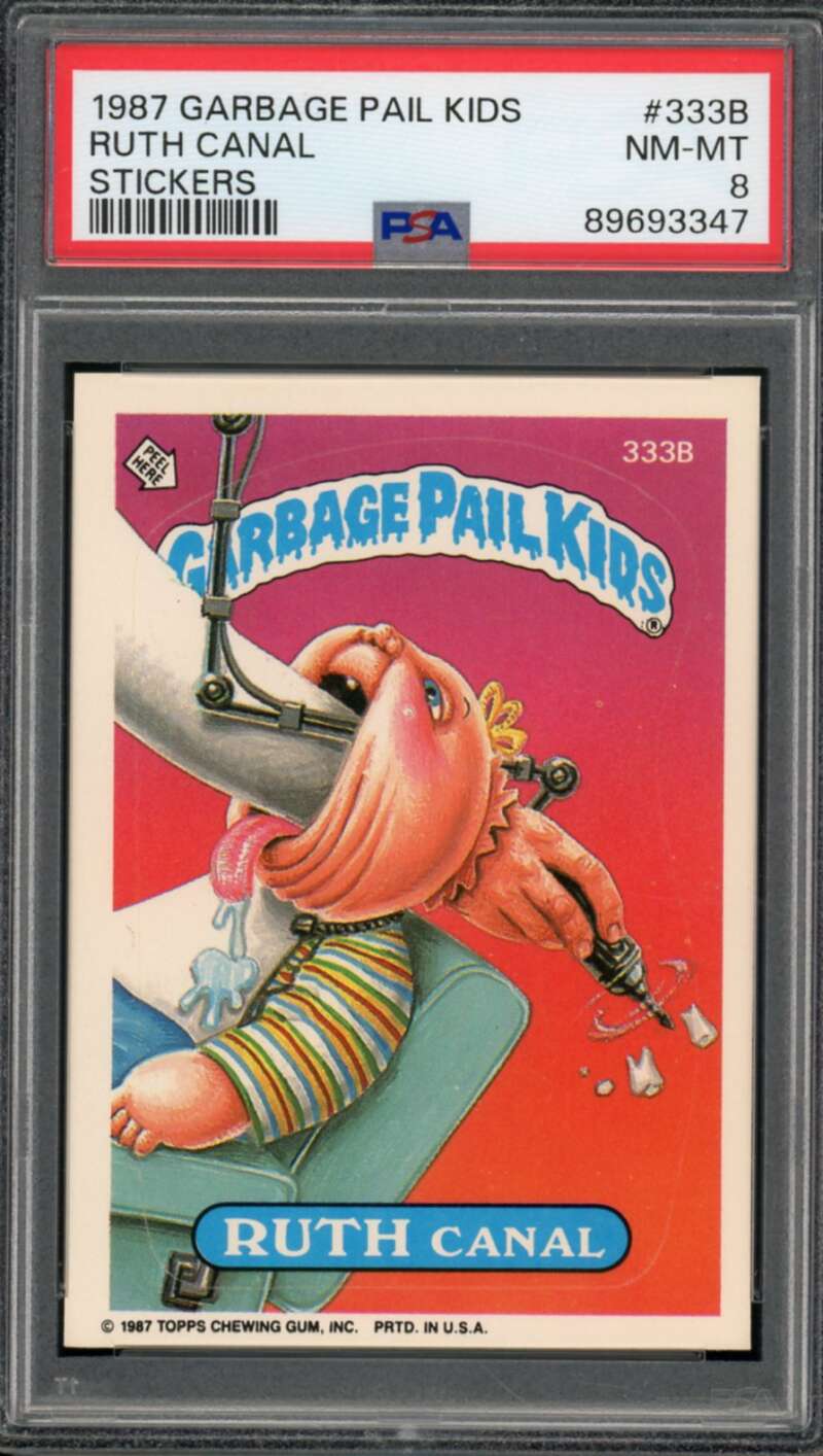 Ruth Canal Stickers Card 1987 Garbage Pail Kids #333b PSA 8 - Walmart.com