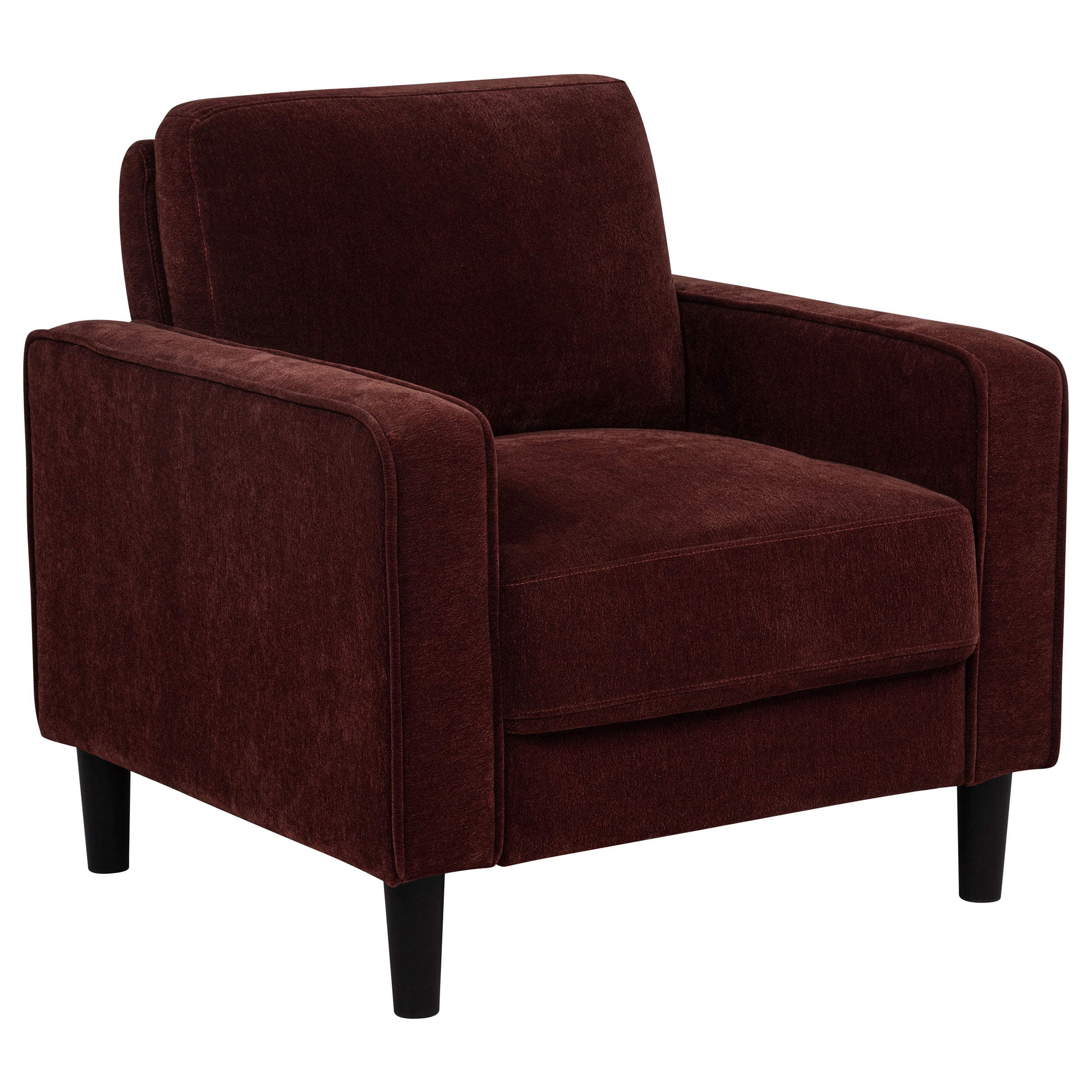 Ruth Fabric Upholstered Track Arm Accent Chair Rust Red - Walmart.com