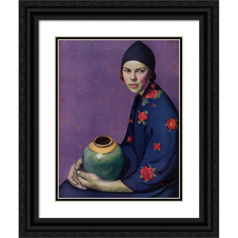 Ruth Murchison 12x14 Black Ornate Wood Framed Double Matted Museum Art ...