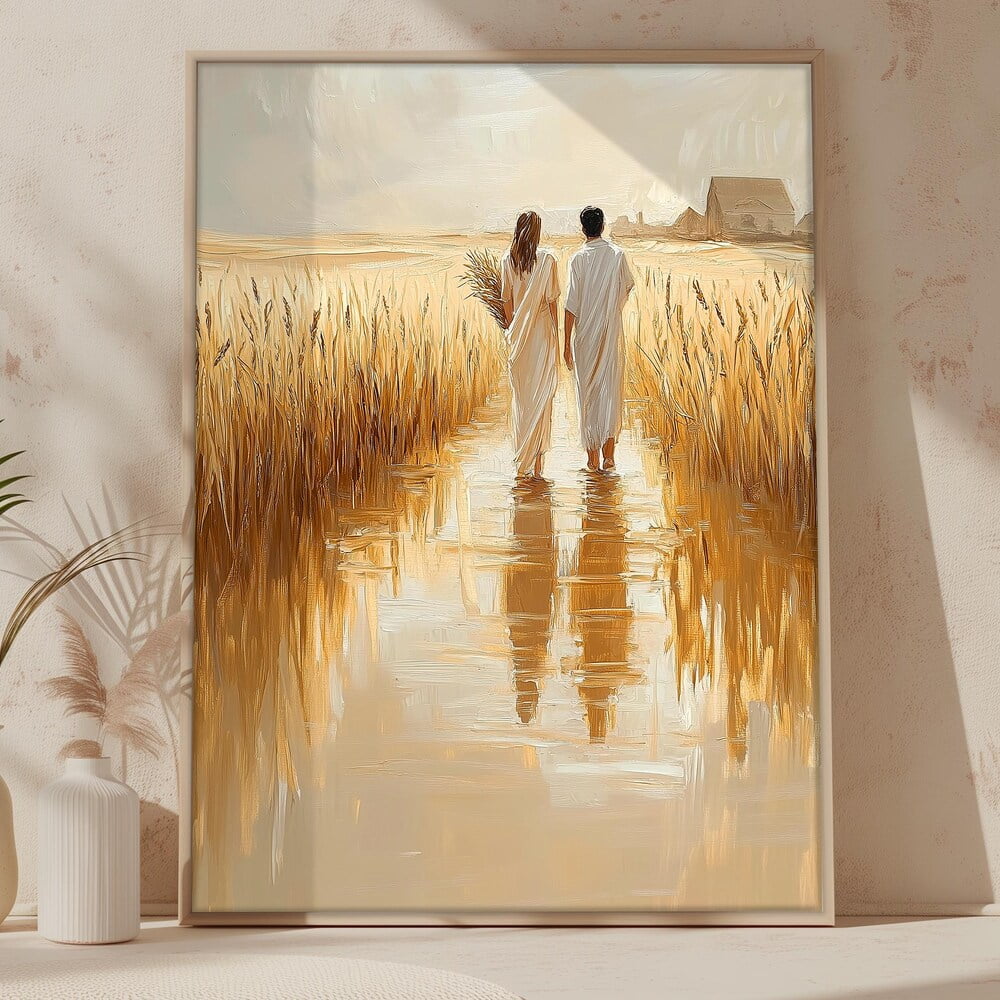 Ruth, Ruth And Boaz Wall Art Printable, Ruth Gleaning, Where You Go I ...