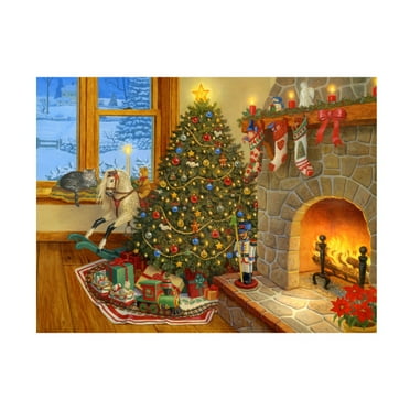Ruth Sanderson 'Bringing Home The Christmas Tree' Canvas Art - Walmart.com