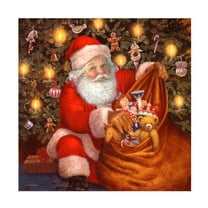 Ruth Sanderson 'Cosy Christmas Cat' Canvas Art - Walmart.com