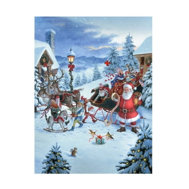 Ruth Sanderson 'Bringing Home The Christmas Tree' Canvas Art - Walmart.com