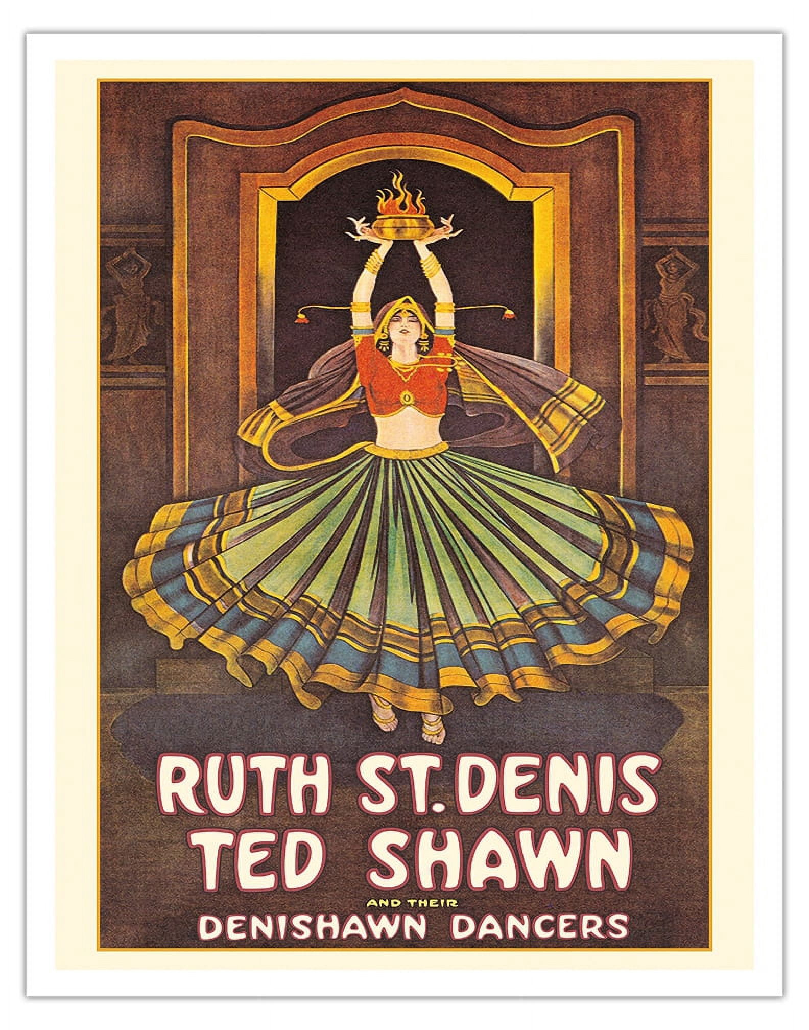 Ruth St. Denis & Ted Shawn - Denishawn Dancers - Vintage Dance Poster c ...