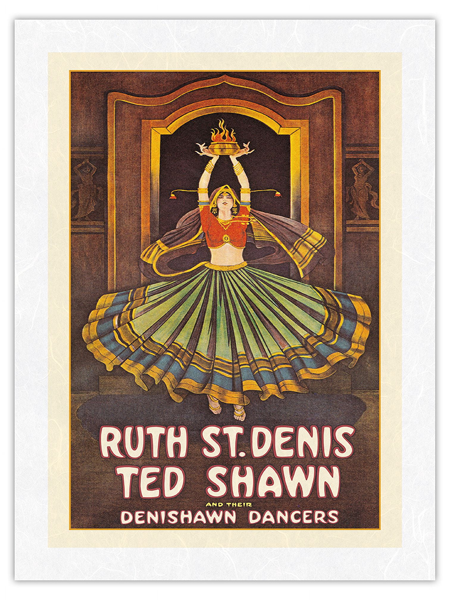 Ruth St. Denis & Ted Shawn - Denishawn Dancers - Vintage Dance Poster c ...