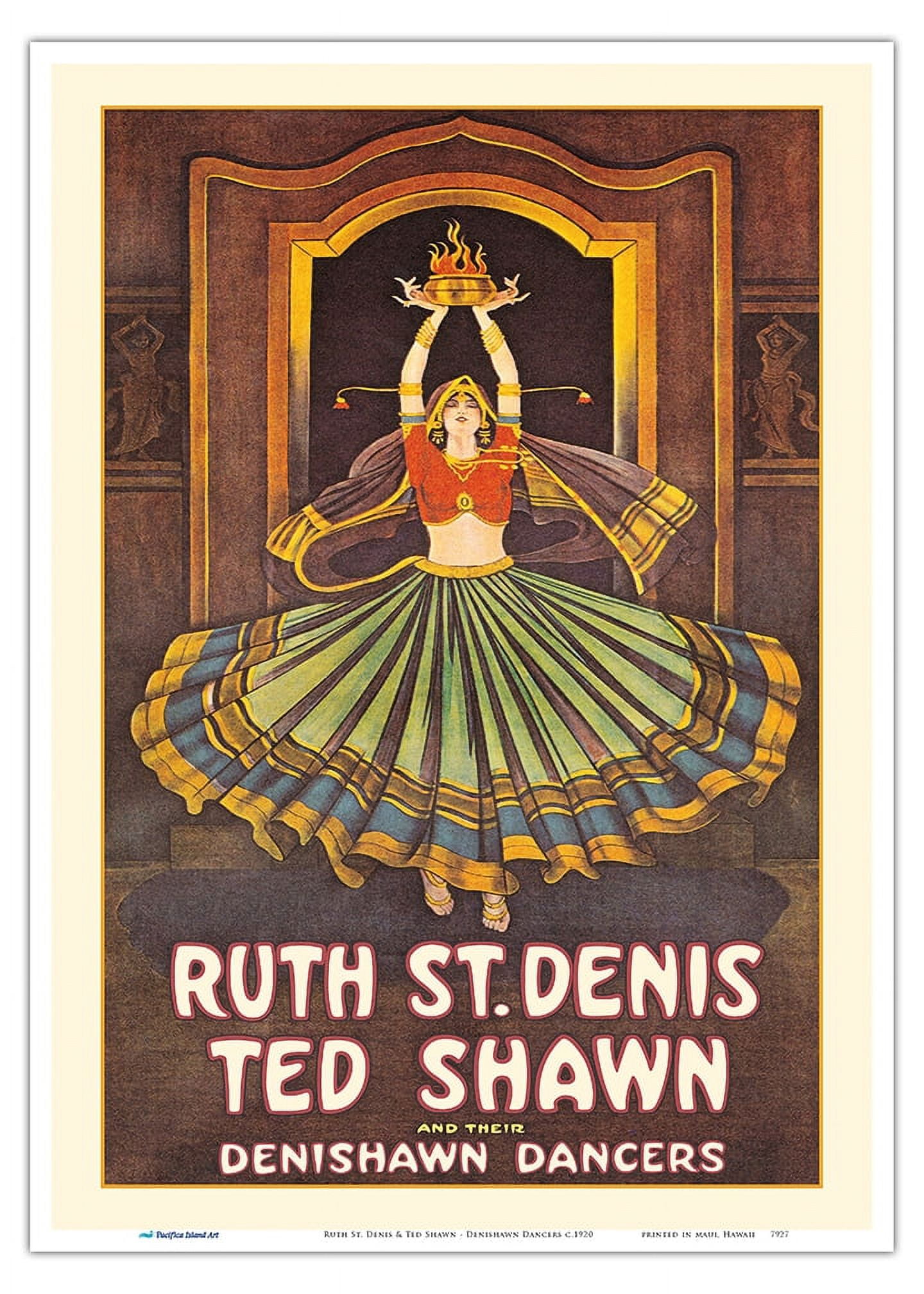 Ruth St. Denis & Ted Shawn - Denishawn Dancers - Vintage Dance Poster c ...