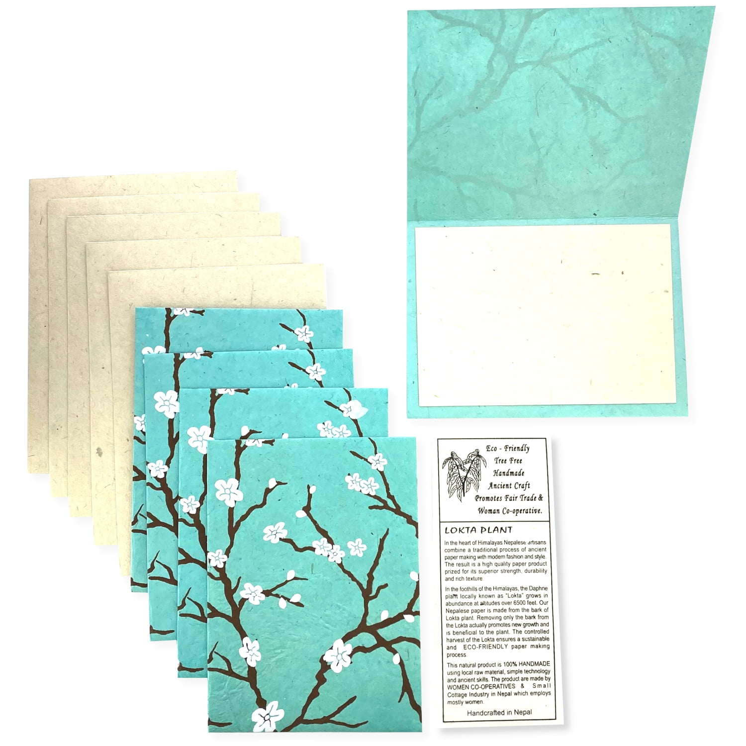Ruth + Wilde Nepal Greeting Card and Envelope Set: Dogwood Flower Tree ...