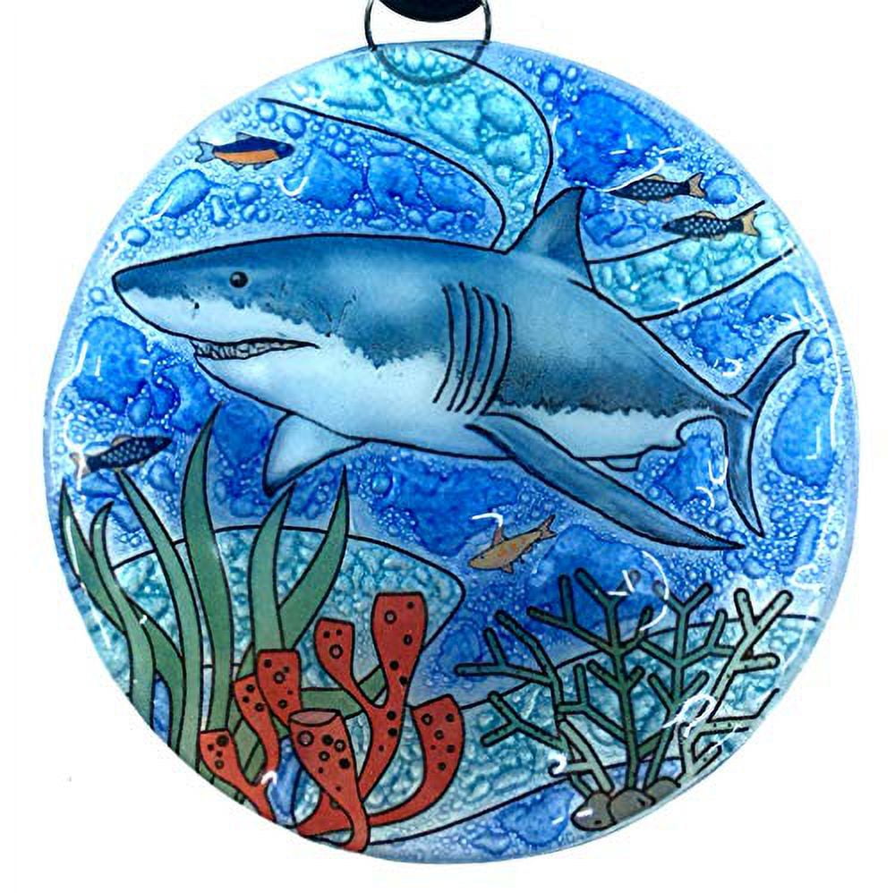 Ruth's Ethical Goods Shark Christmas Tree Ornament - Art Glass Light ...