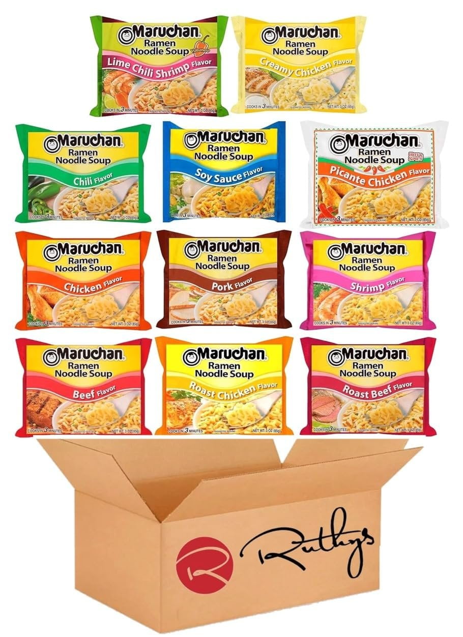 Ruthy's Outlet Ramen Noodle Soup Variety, 11 Flavors, 3 Ounce, 1 ...