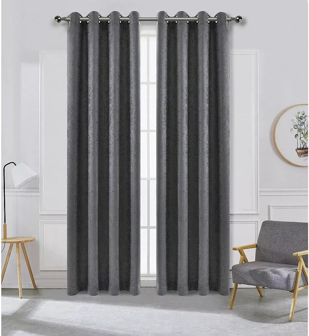 Ruthy’s Textile Blackout Curtains Panels Window Draperies 52x84 Inch, 2 ...