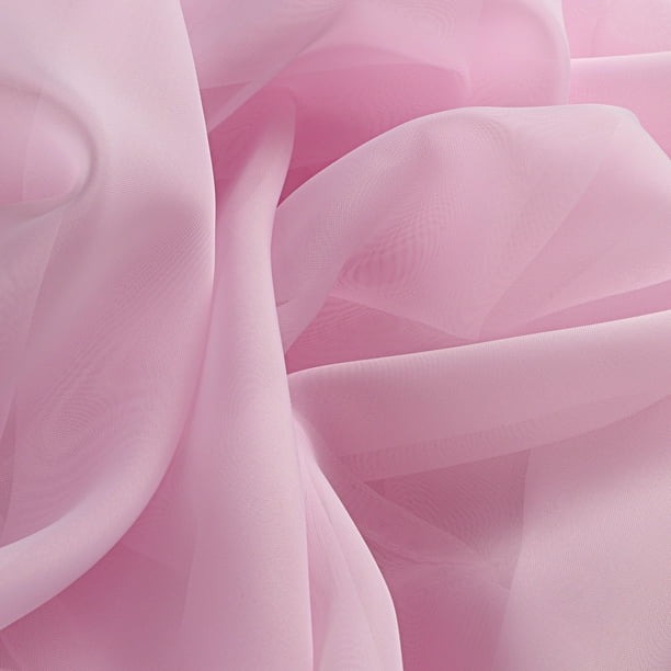 Ruthy's Textile Light Pink Sheer Curtains Set of 2 Window Panel Drape ...