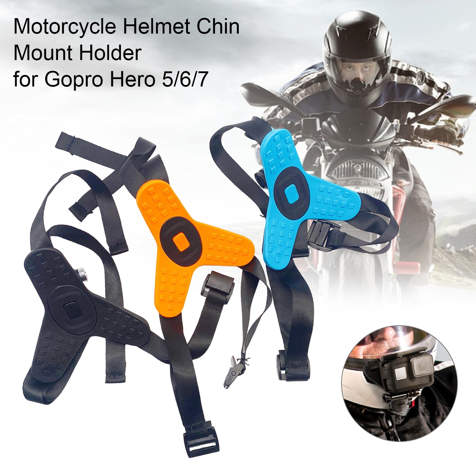 Rutiya Action Camera Mount Stable Fixing Detachable Motorbike Helmet ...