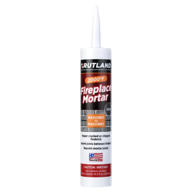 Rutland Fire Caulk Fireplace Mortar 10.3 oz for Repairing Firebrick ...