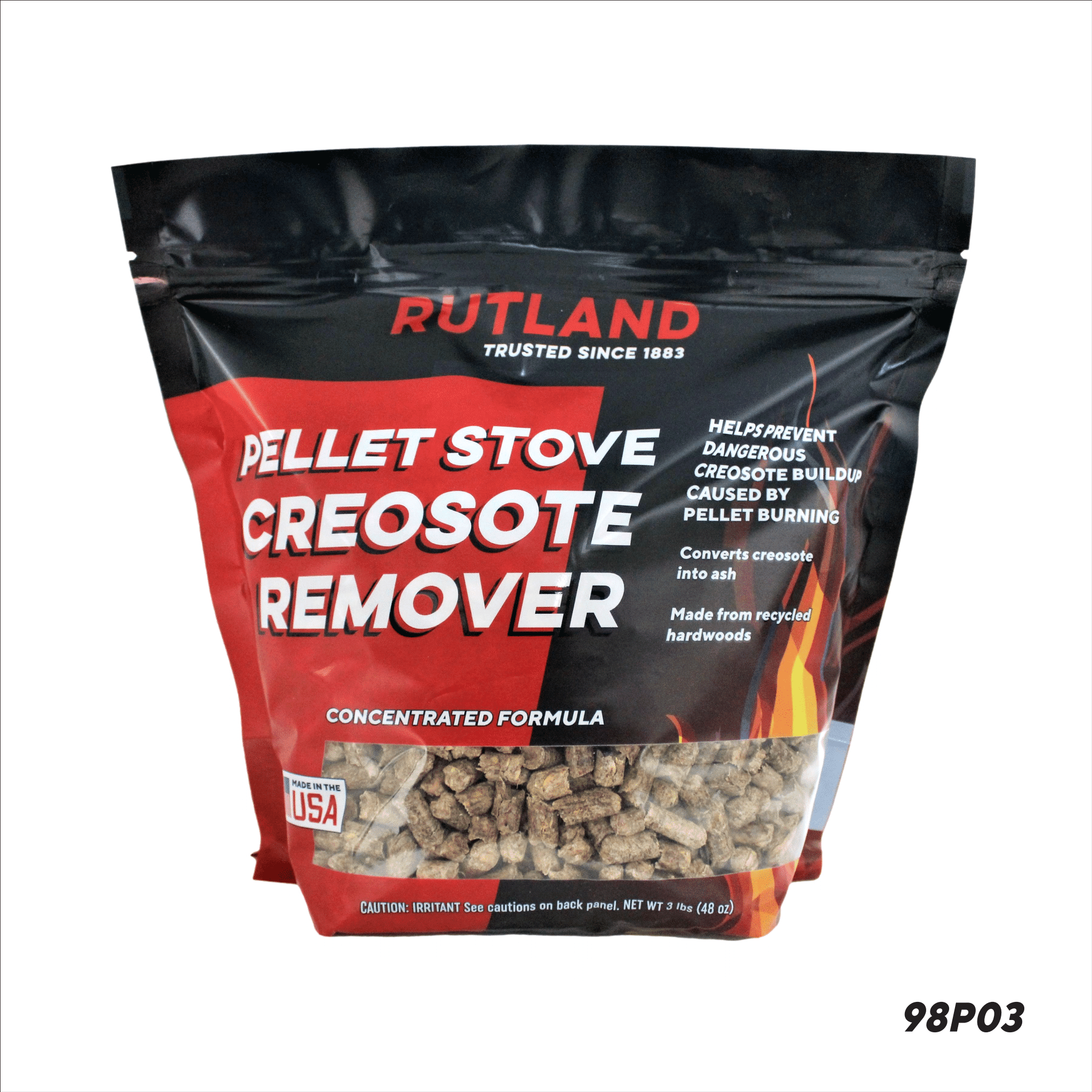 Rutland Pellet Stove Creosote Remover, 3lbs, Cleaner for Chimney ...