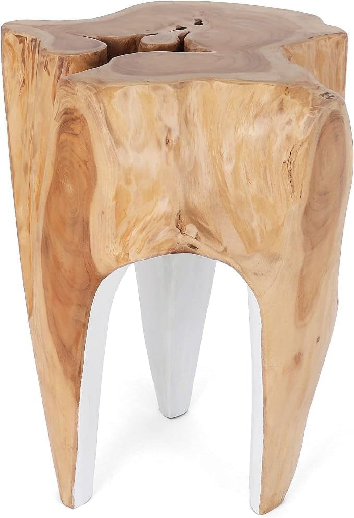 Rutledge & King Java Teak Root Stool - Wooden Stool - Teak Boho Side ...